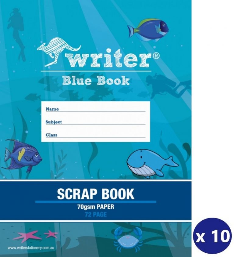 Scrapbook Writer Blue Book 72pg 70gsm Wing Compatible Back 2 School scrapbook-writer-blue-book-72pg-70gsm-wing-compatible-back-2-school